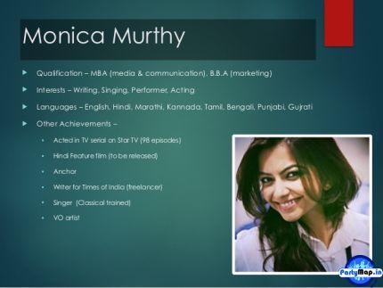 Monica Murthy - Agent, Manager, Publicist Contact Info